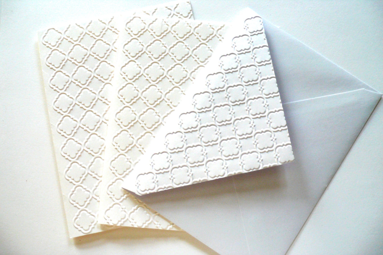 Embossed Card Set Embossed Cardsblank Notecards Notecards | Etsy