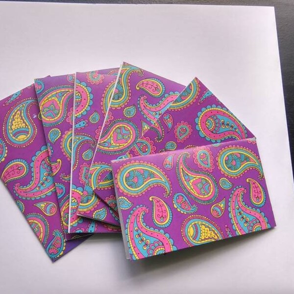 Paisley Note Cards - Etsy