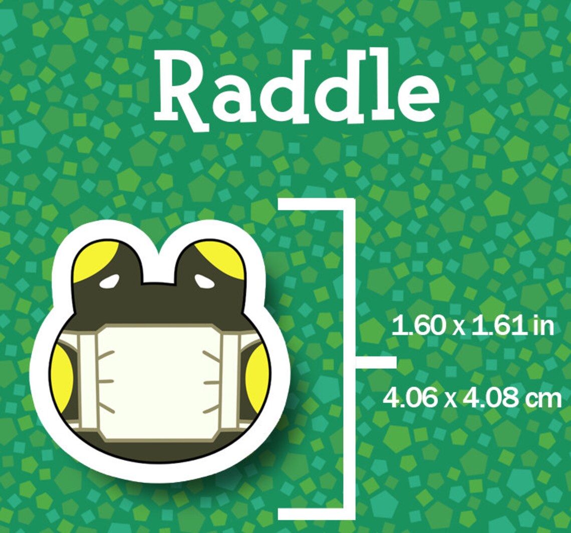 Raddle Animal Crossing Sticker | Etsy