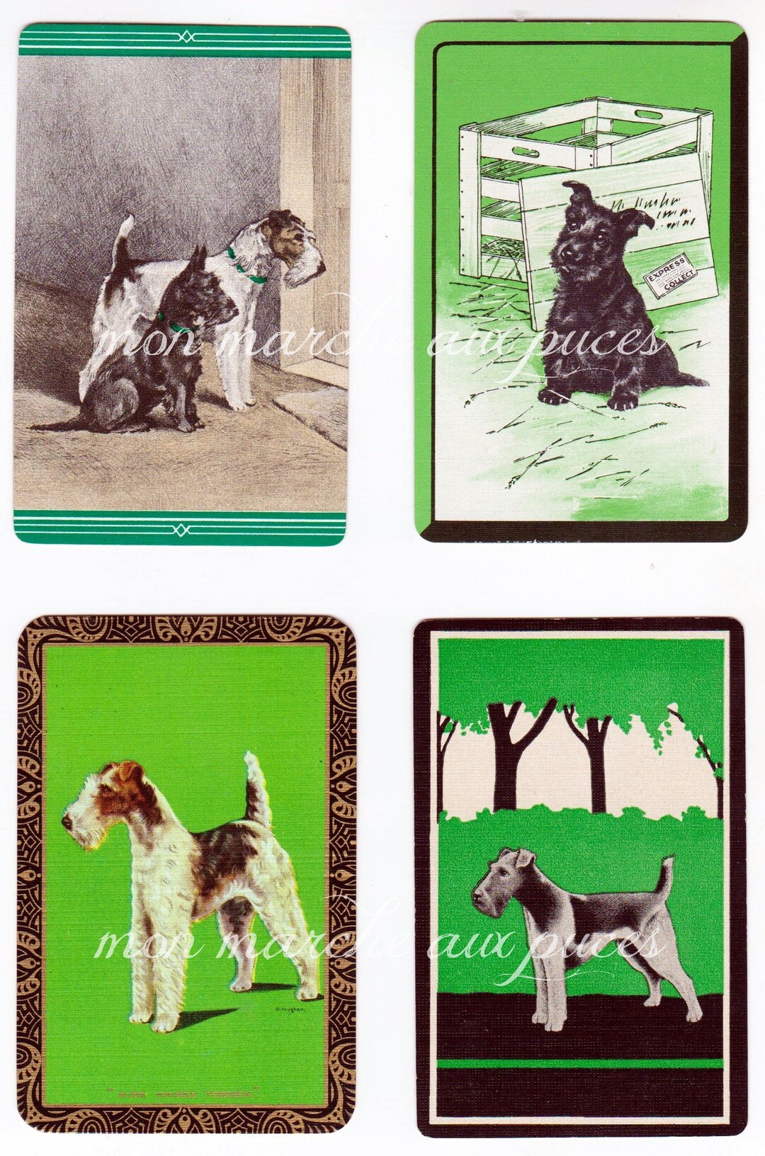 INSTANT DOWNLOAD Antique Victorian Australian Postcard Scottish Terrier ...
