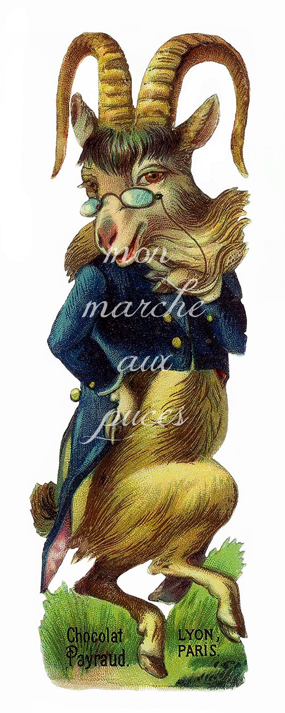 INSTANT DOWNLOAD Antique French Victorian Anthropomorphic Goat - Etsy