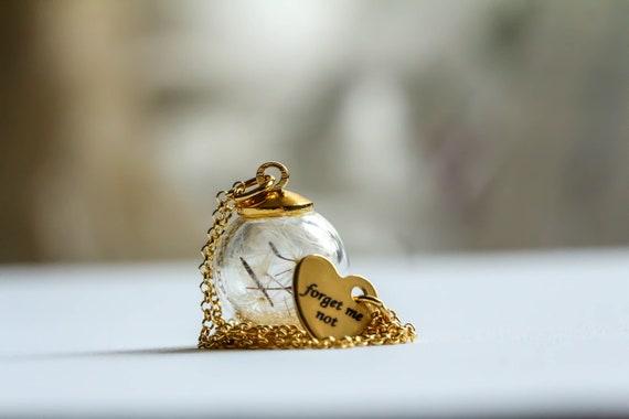 Small dandelion gold Necklace unique gifts dandelion flower | Etsy