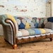 Unique British Handmade 2 Seater Patchwork Chesterfield Sofa ...