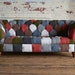 3 Seater Multi Coloured Bouclé Fabric Chesterfield Sofa, Unique British ...