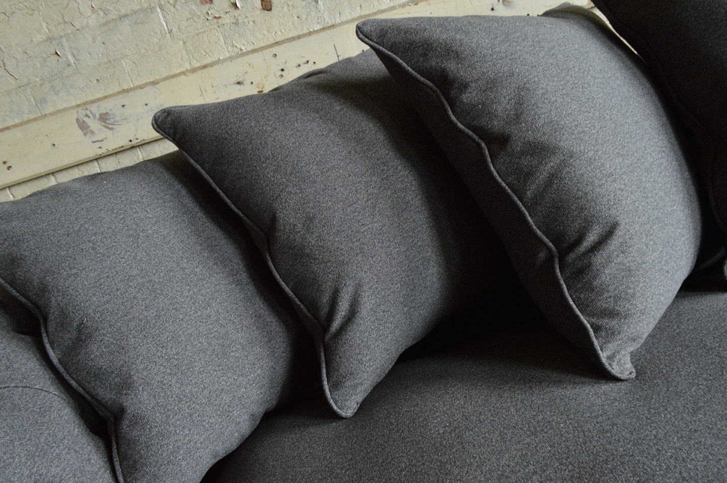 British Handmade 4 Seater Grey Wool Fabric Chesterfield Sofa - Etsy UK
