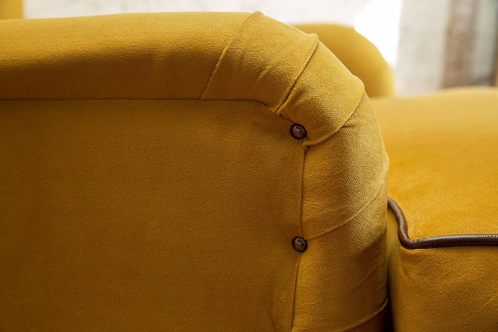 British Handmade Mustard Velvet Chesterfield Armchair With | Etsy UK