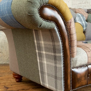 Unique British Handmade 2 Seater Patchwork Chesterfield Sofa ...