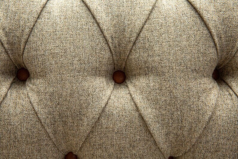 Handmade Large 3 Seater Wheat Herringbone Wool & Vintage Tan | Etsy