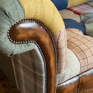 Unique British Handmade 2 Seater Patchwork Chesterfield Sofa ...