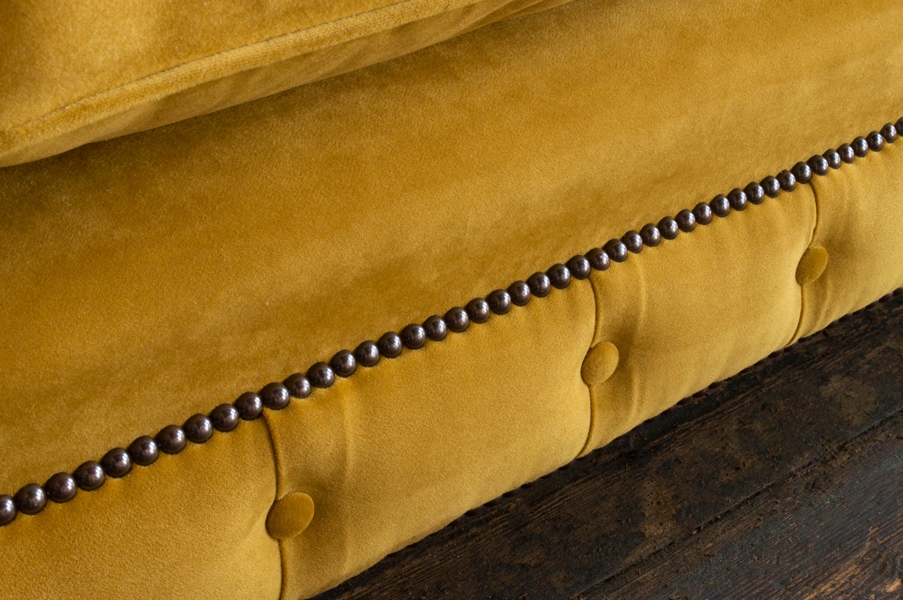 British Handmade 3 Seater Mustard Velvet Fabric Chesterfield - Etsy