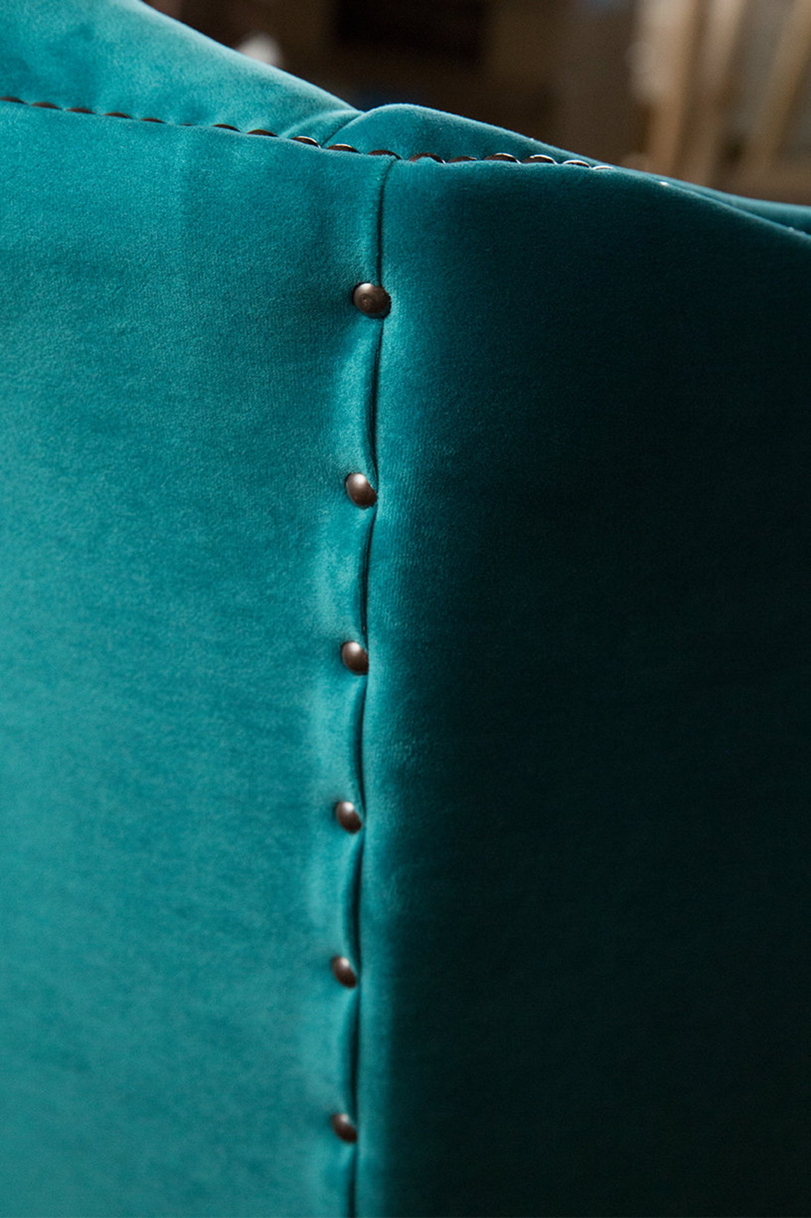 British Handmade Turquoise Blue Velvet Chesterfield High Back - Etsy UK