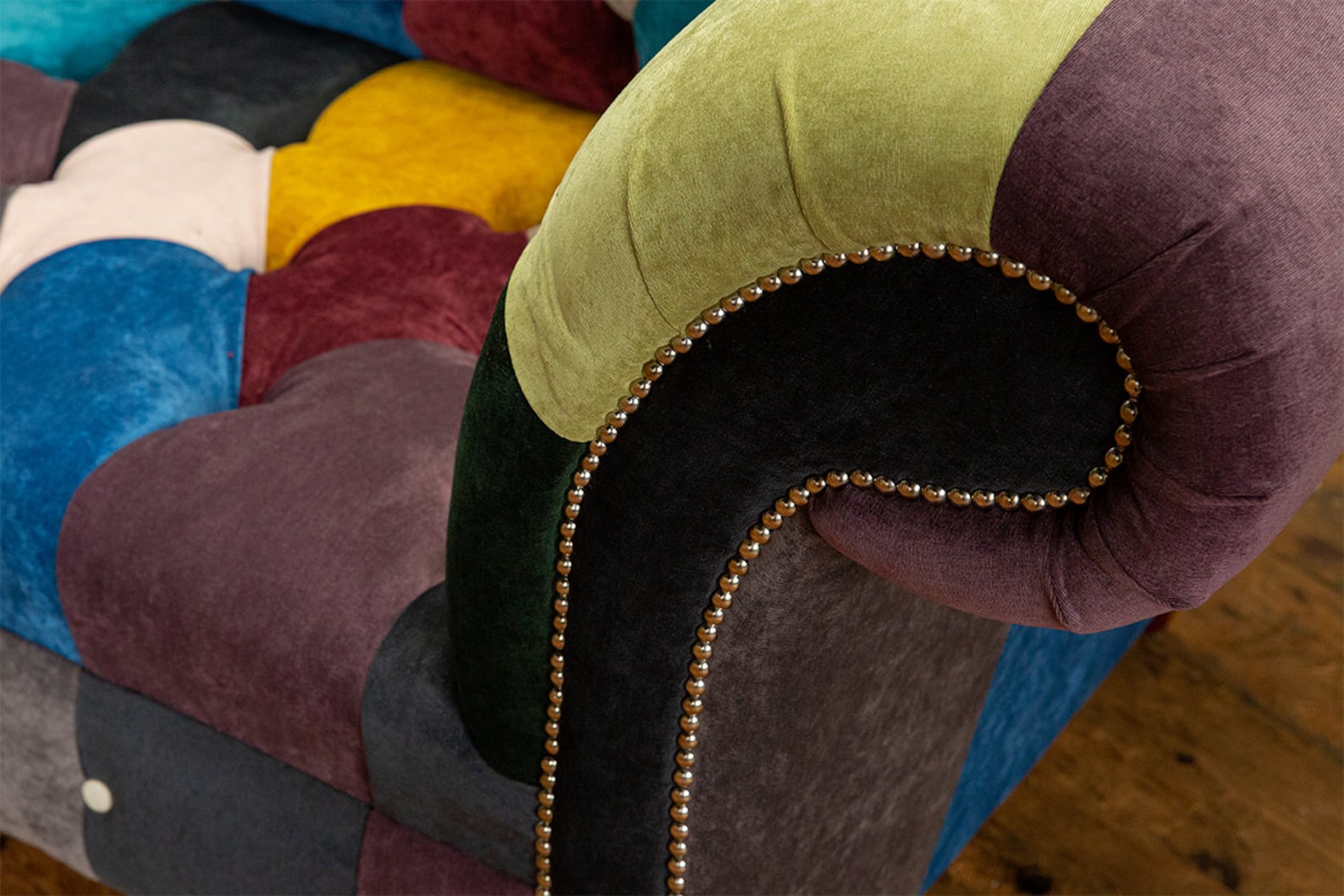 Unique British Handmade 3 Seater Patchwork Chesterfield Sofa | Etsy