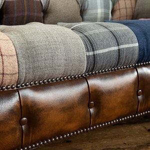 Unique British Handmade 3 Seater Patchwork Chesterfield Sofa ...