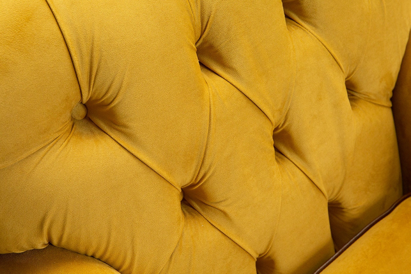 British Handmade Mustard Velvet Chesterfield Armchair With - Etsy UK