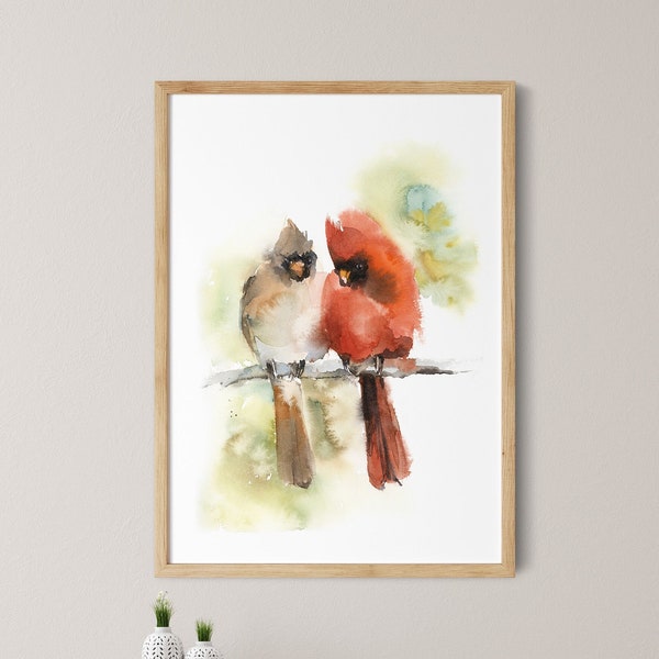 Cardinal Bird Print - Etsy