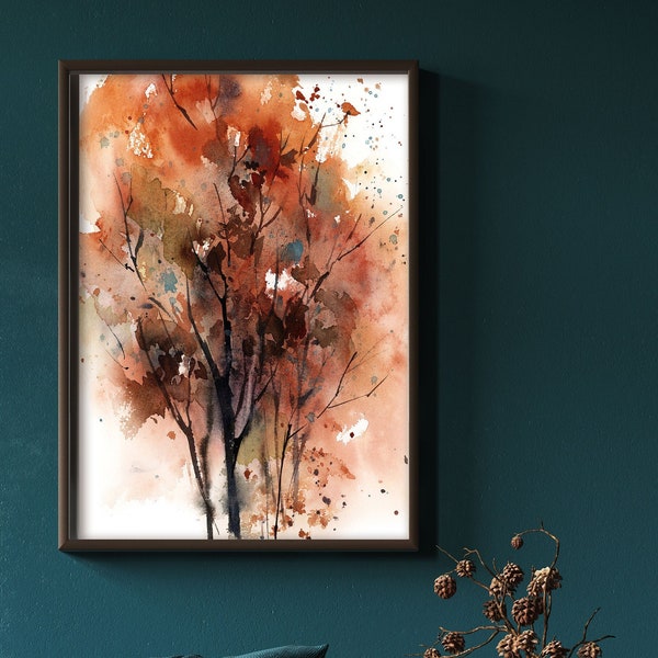 Abstract Fall Forest - Etsy