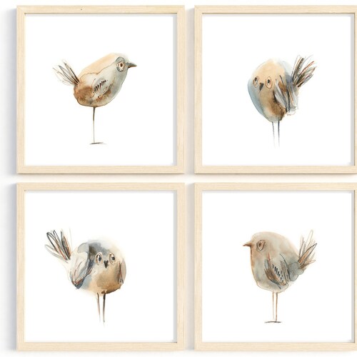Birds Watercolor Painting Prints Set of 2 Bird Gallery Wall - Etsy