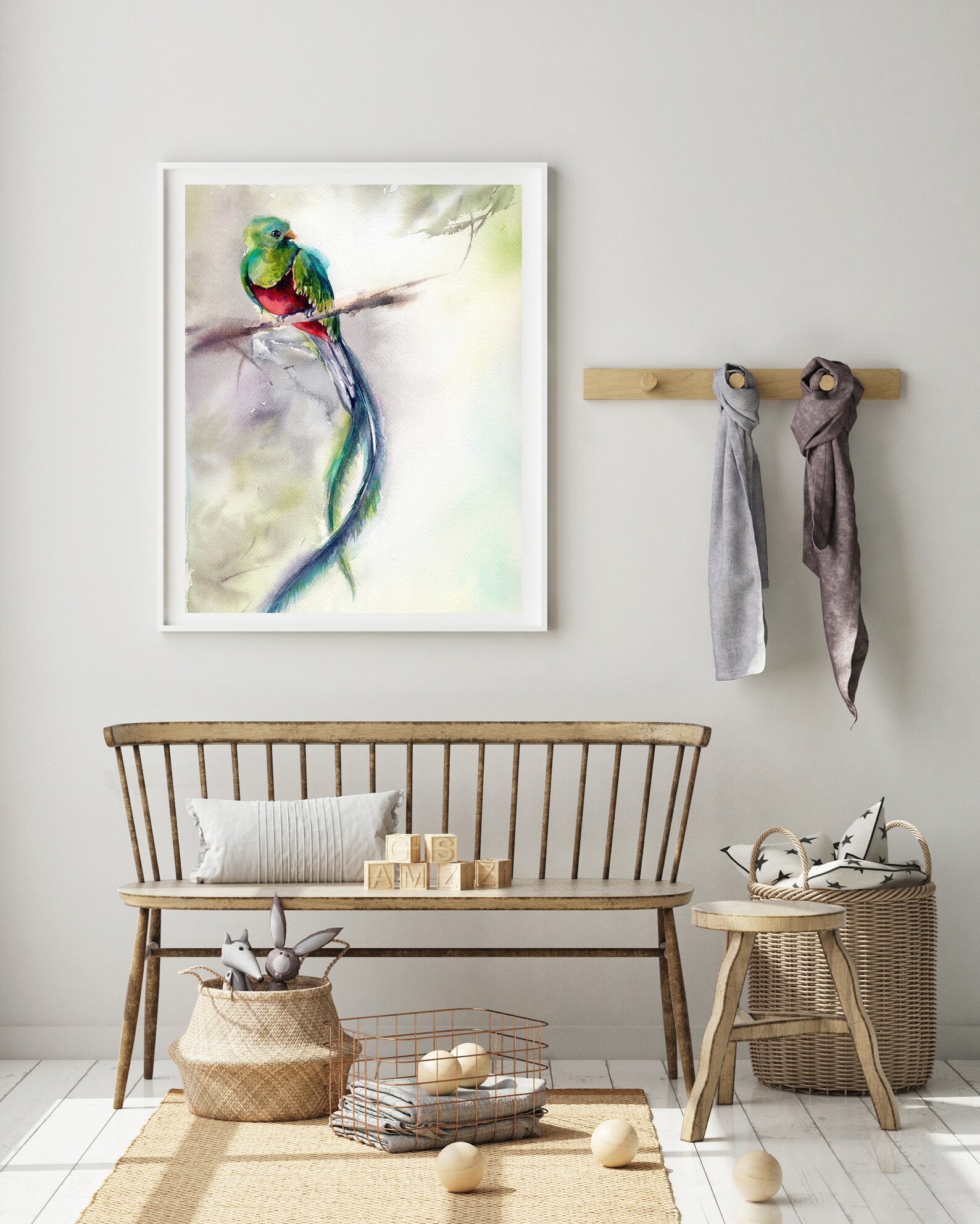 Quetzal Print Quetzal Art Painting Bird Art Print - Etsy