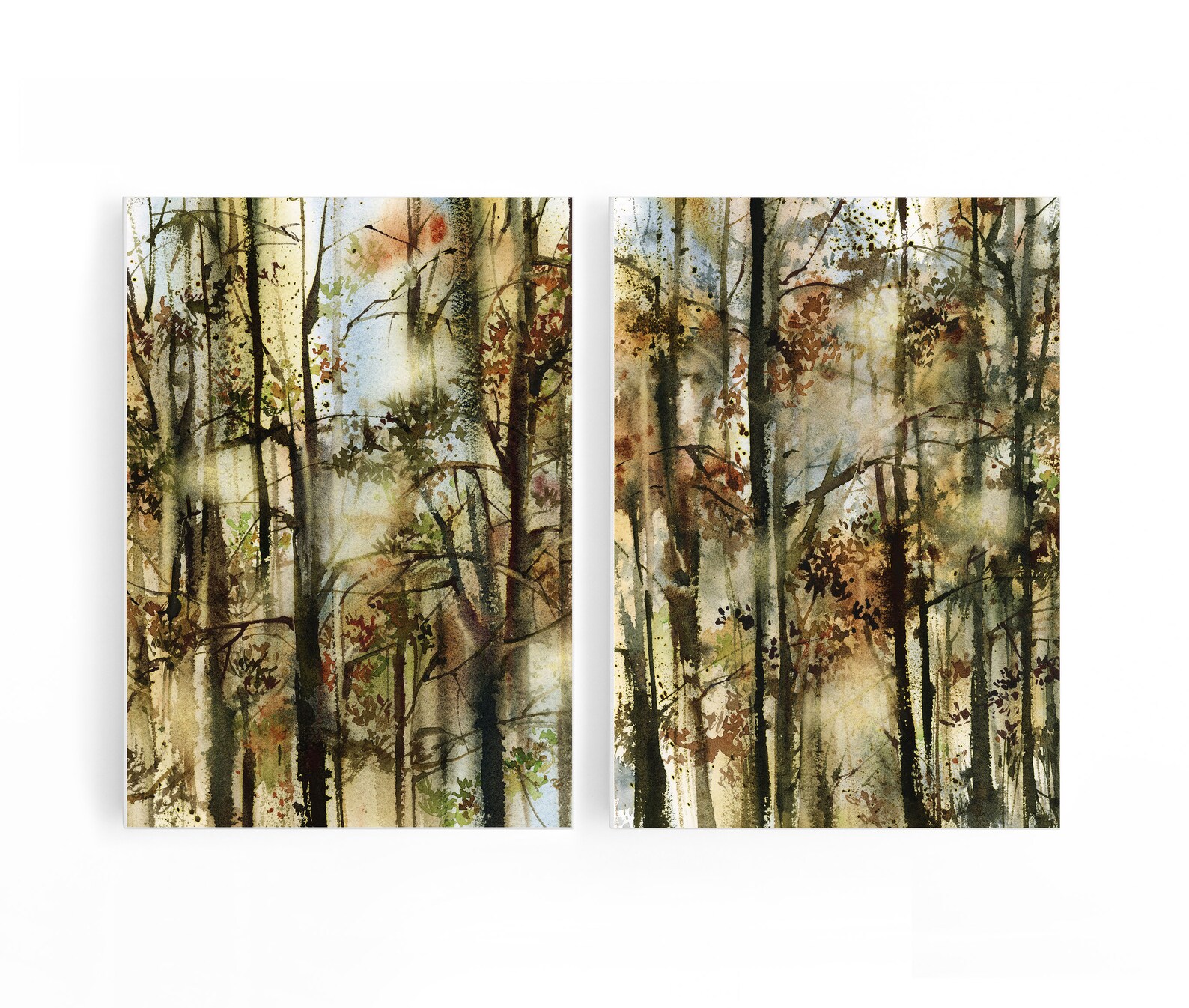 Forest Art Prints Abstract Nature Landscape Wall Art Set of - Etsy