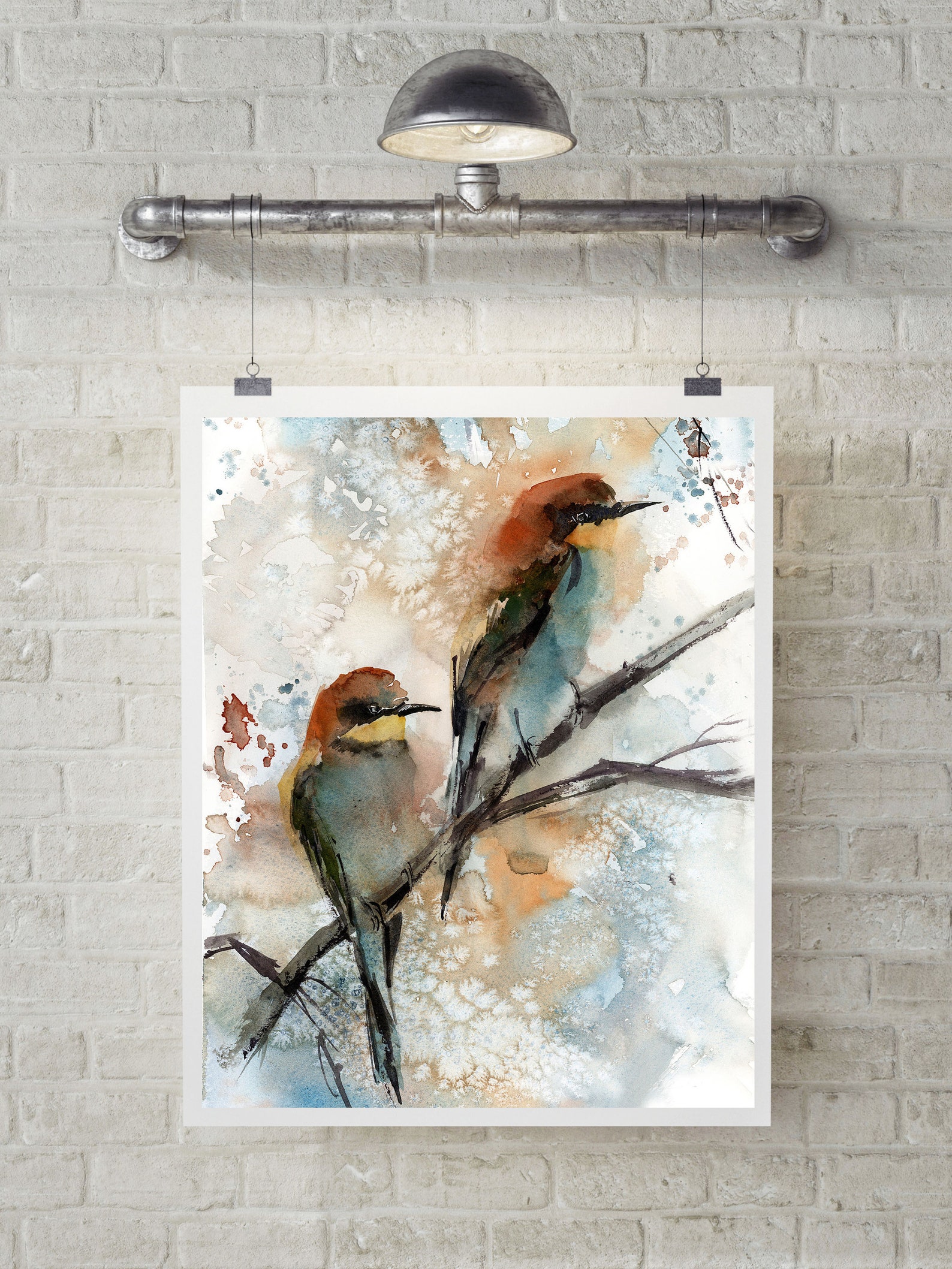 Birds Watercolor Painting Prints Set of 2 Bird Gallery Wall - Etsy