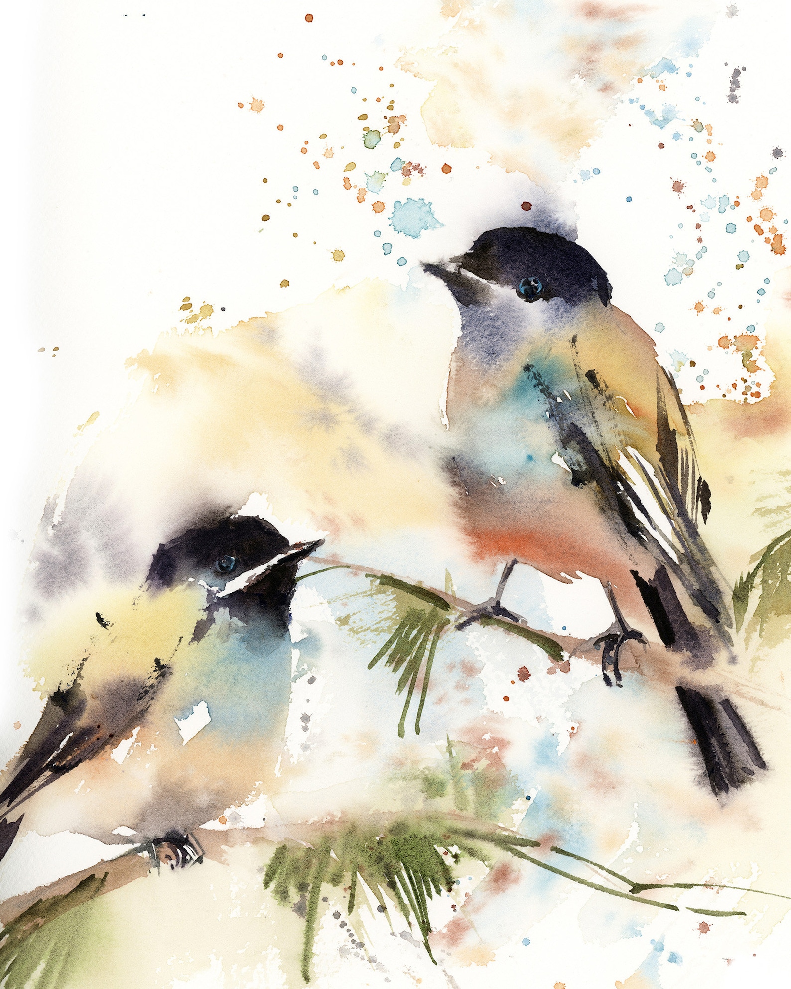 Colorful Bird Prints, 3 Art Prints Set, Bird Watercolor Painting, Wall ...