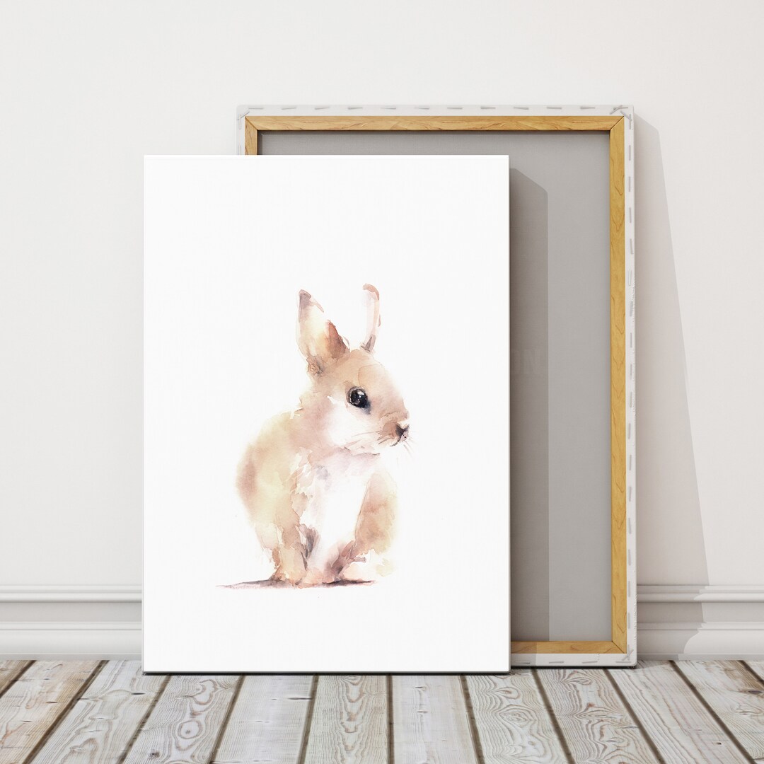 Bunny Wall Print, Watercolor Art Print, Giclee Print, Animal ...