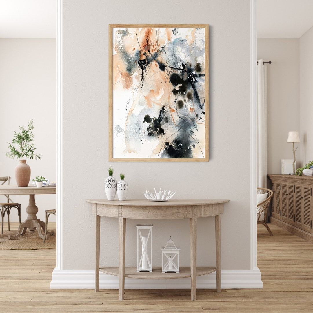 Abstract Art Print in Earthy Colors, Large Size Contemporary Art ...