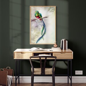 Quetzal Print, Quetzal Art Painting, Bird Art Print, Watercolor Wall ...