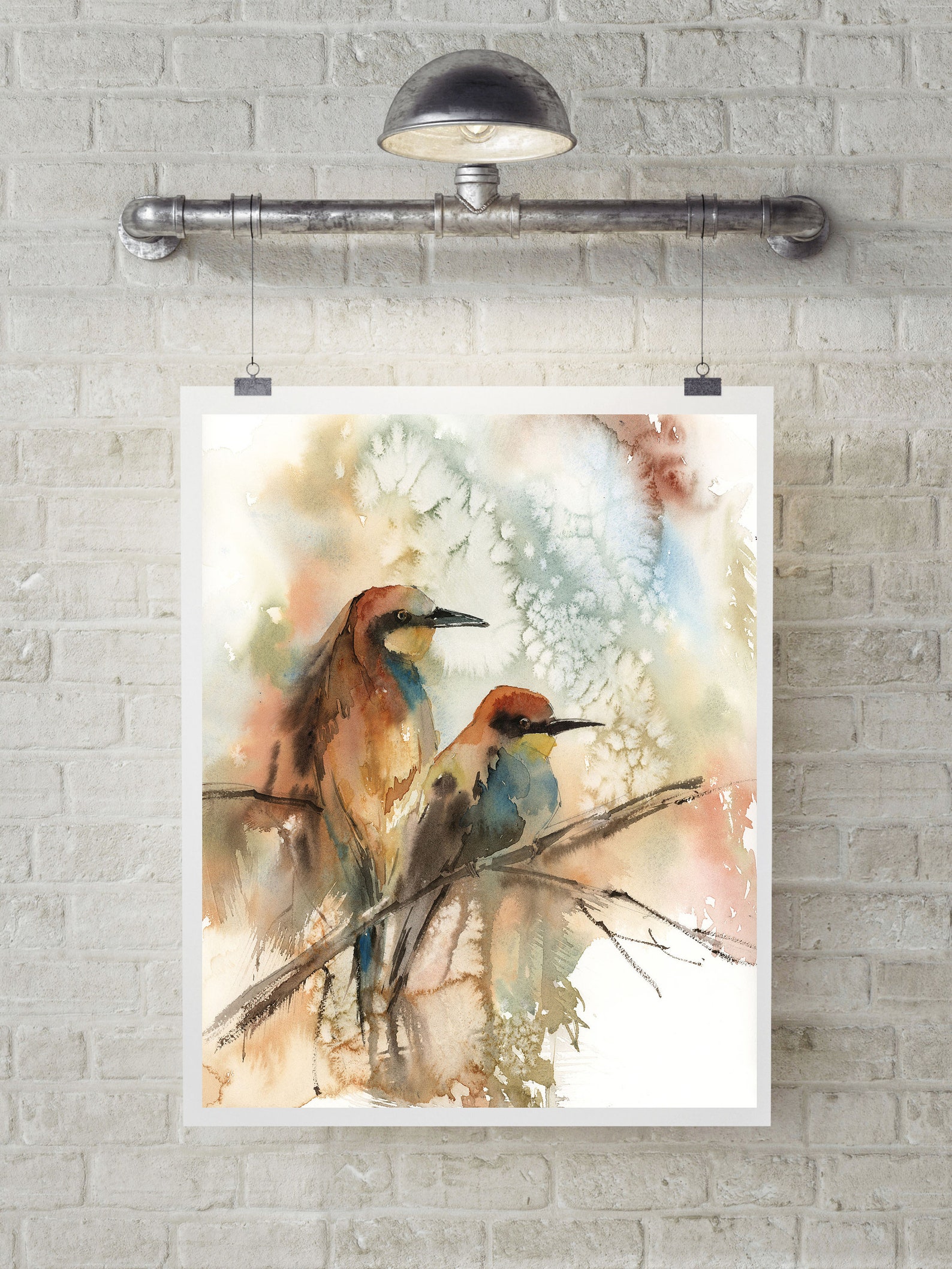 Birds Watercolor Painting Prints Set of 2 Bird Gallery Wall - Etsy