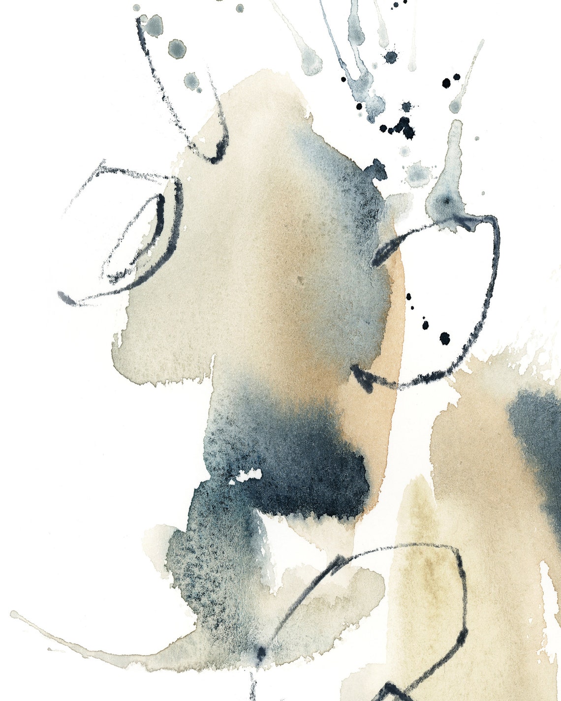 Abstract Watercolor Painting Large Fine Art Print Abstract - Etsy