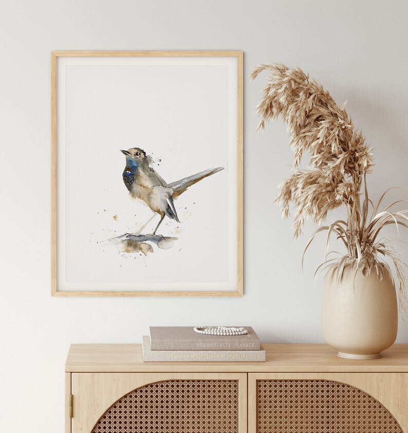 Nightingale Painting Watercolor Art Print Bird Painting Art - Etsy