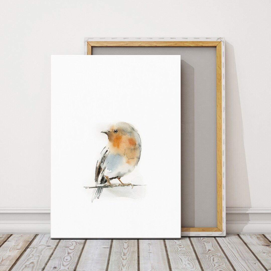 Robin Bird Art Print, Watercolor Painting, Bird Painting, Bird Wall Art ...