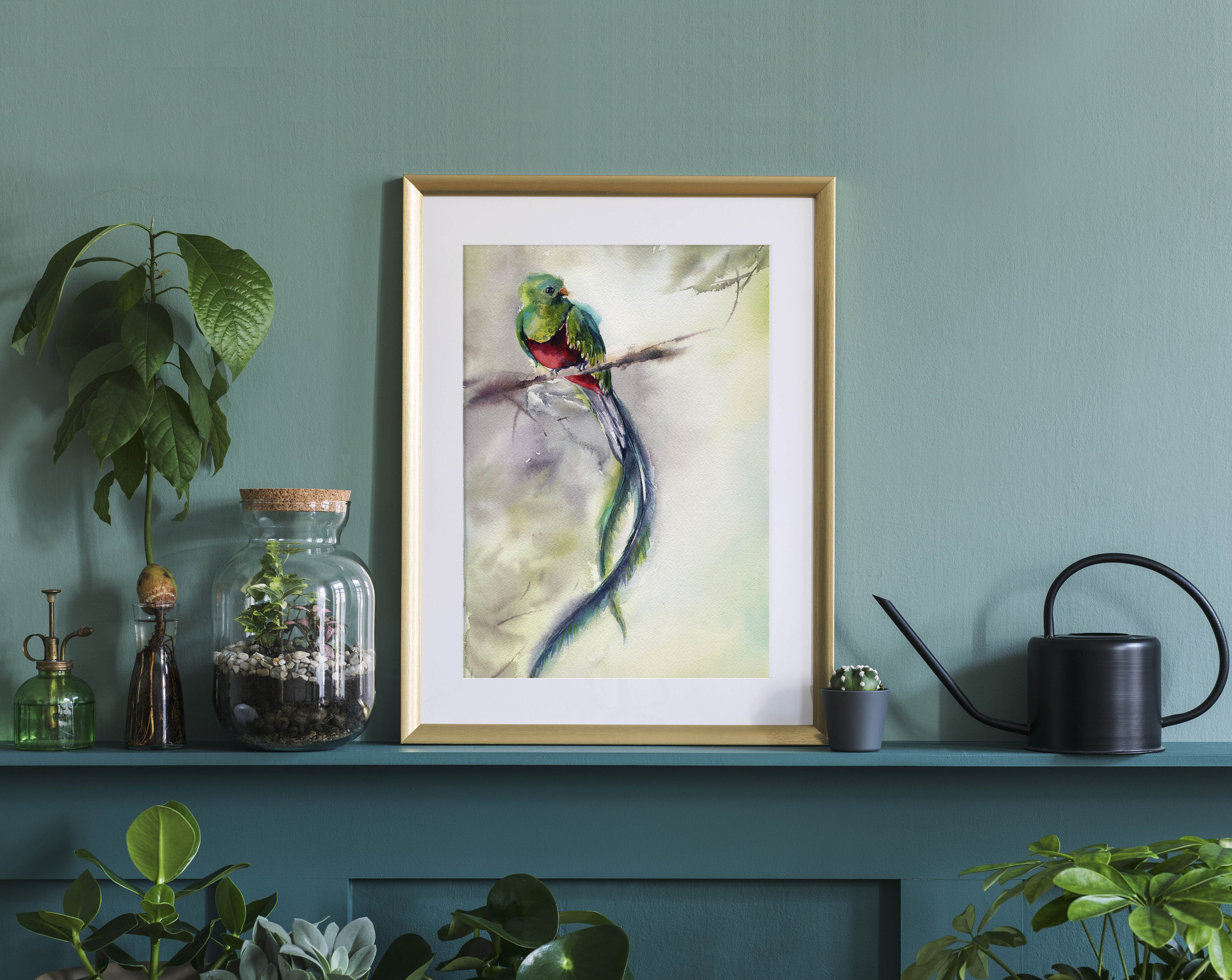 Quetzal Print Quetzal Art Painting Bird Art Print - Etsy