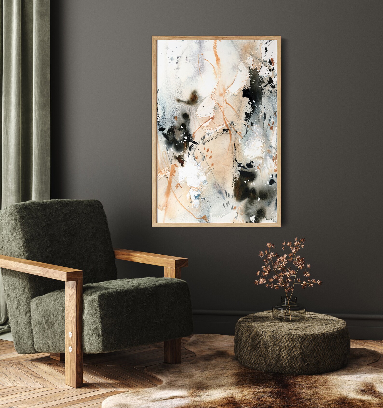 Abstract Art Print in Earthy Colors Large Size Contemporary - Etsy