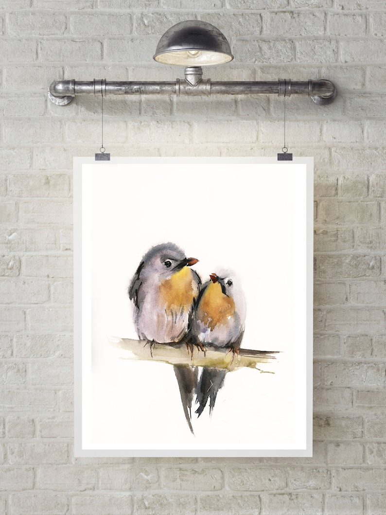 Robin Birds Couple Bird Art Prints Birds Wall Art Birds | Etsy