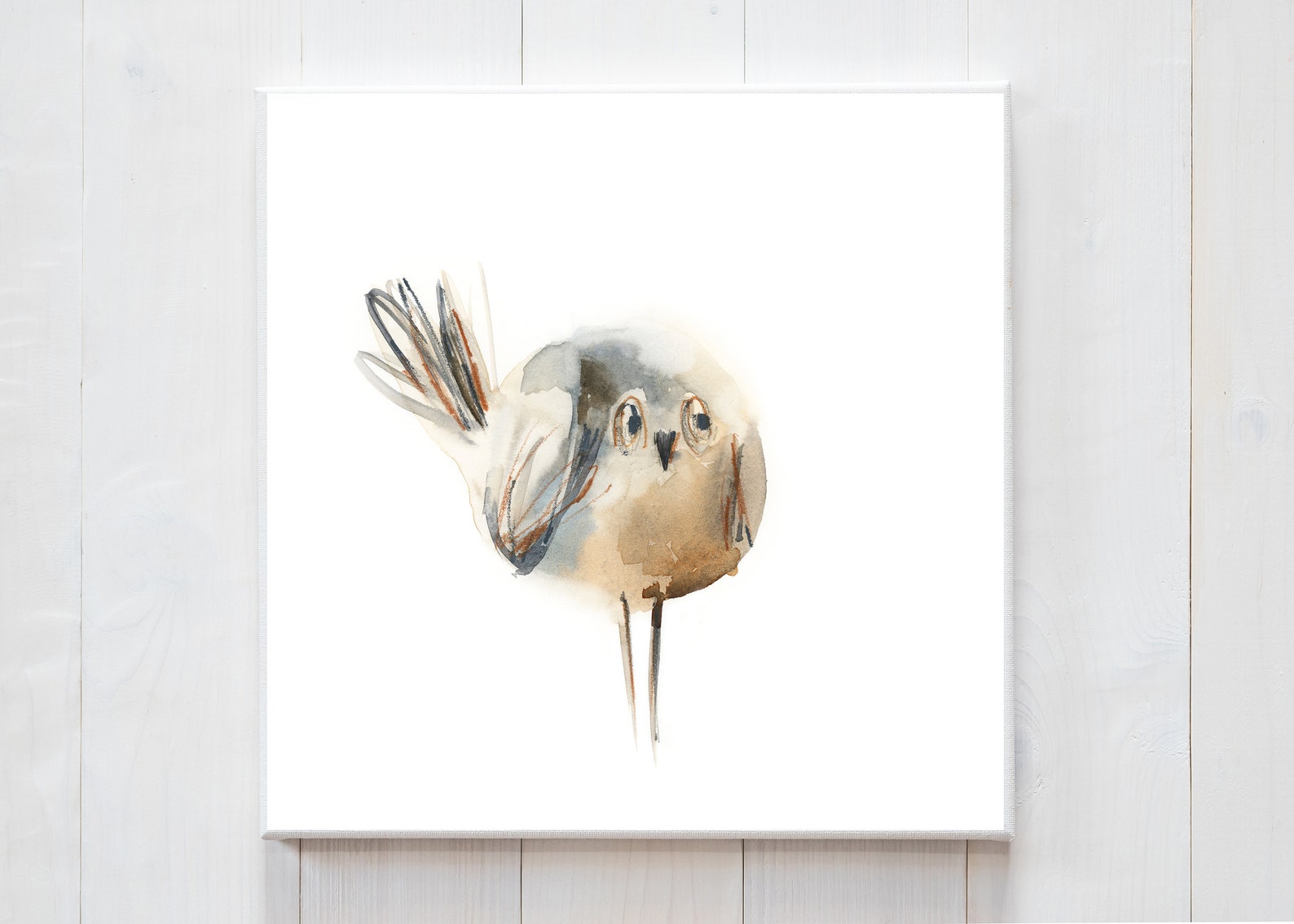 Funny Birds 4 Art Prints Set, Birds Gallery Wall Set of 4 Fine Art ...