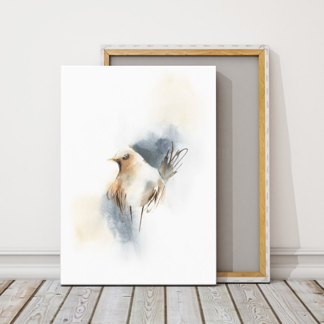 Bird Art Print Watercolor Painting Bird Canvas Print - Etsy