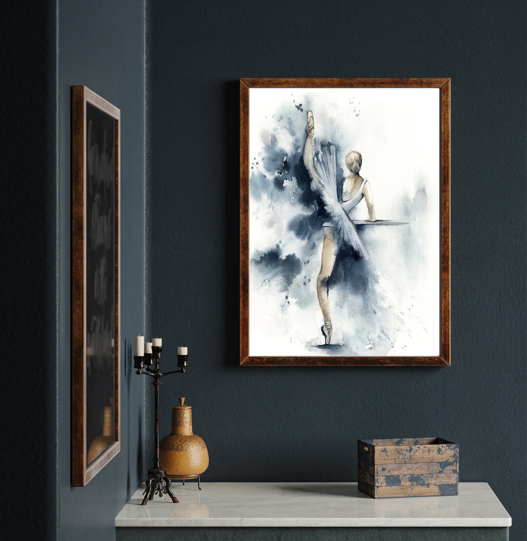 Ballet Art Print Ballerina Print Dance Blue Art Ballerina - Etsy