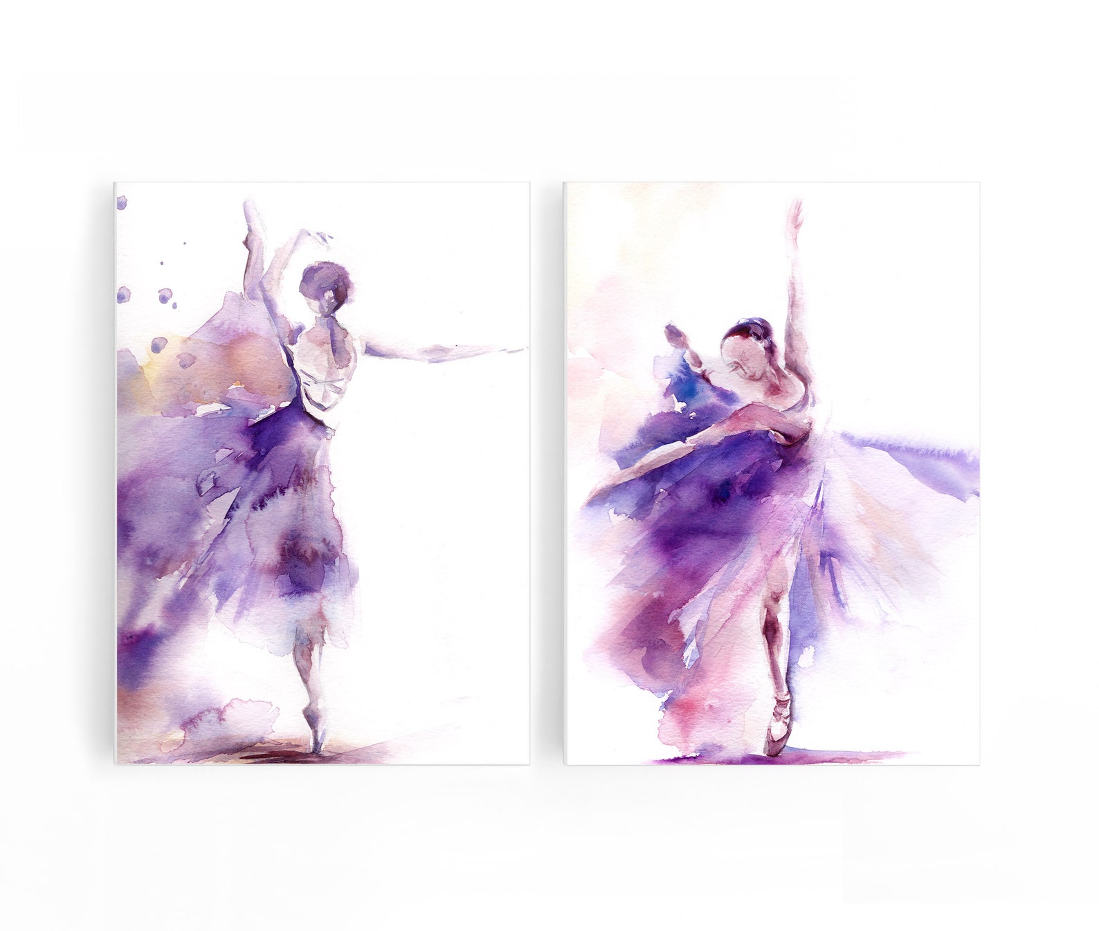 Ballerina Wall Art 2 Fine Art Prints Ballet Wall Decor | Etsy