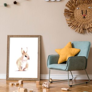 Bunny Wall Print, Watercolor Art Print, Giclee Print, Animal ...
