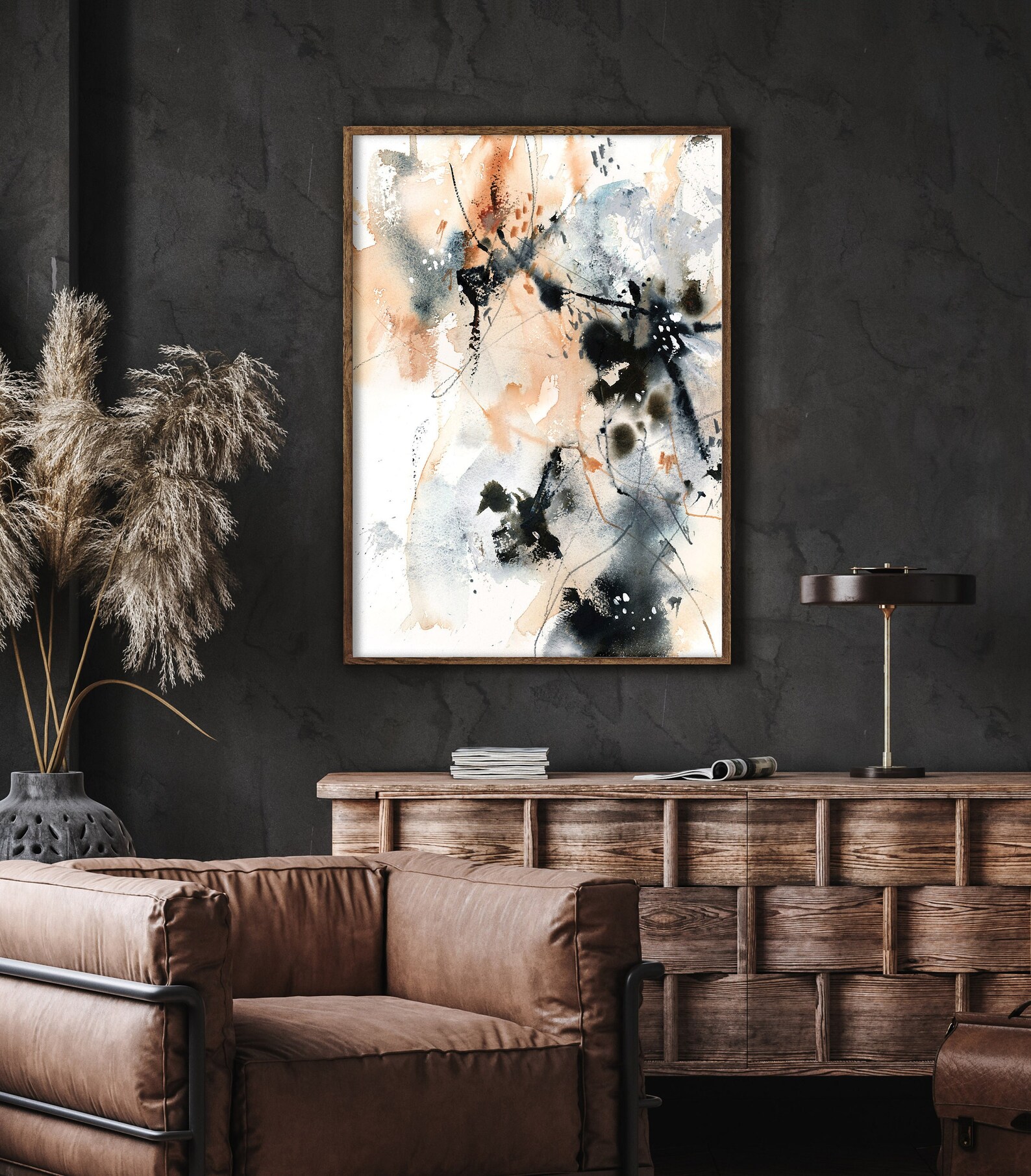 Abstract Art Print in Earthy Colors Large Size Contemporary - Etsy