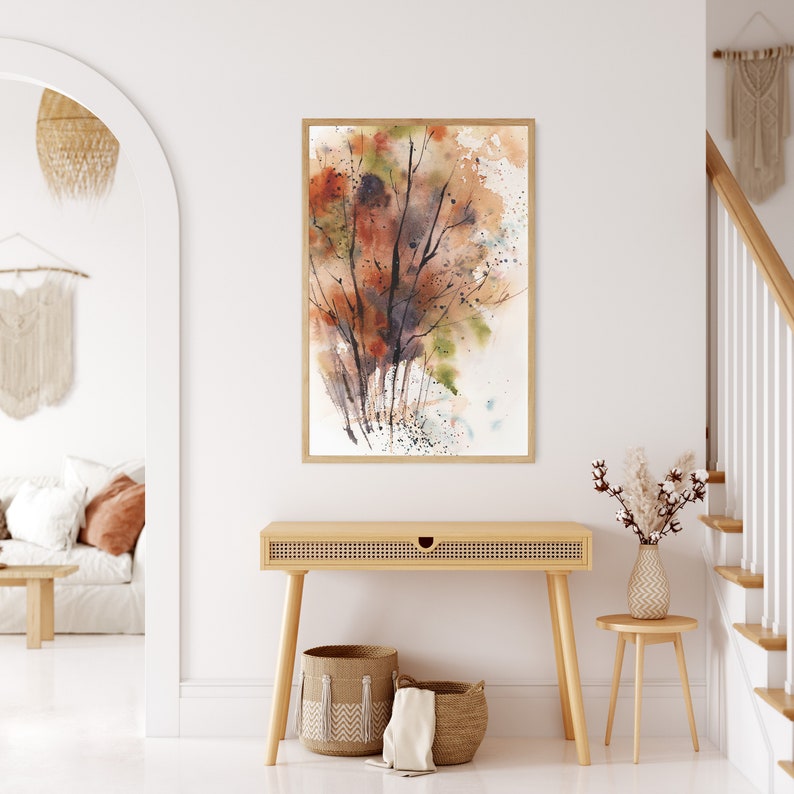 Abstract Forest Art Print Abstract Watercolor Print Abstract - Etsy