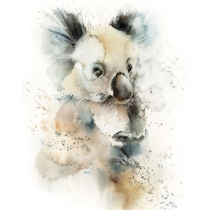 Koala Art Print, Watercolor Painting, Koala Painting, Animal Wall Decor ...