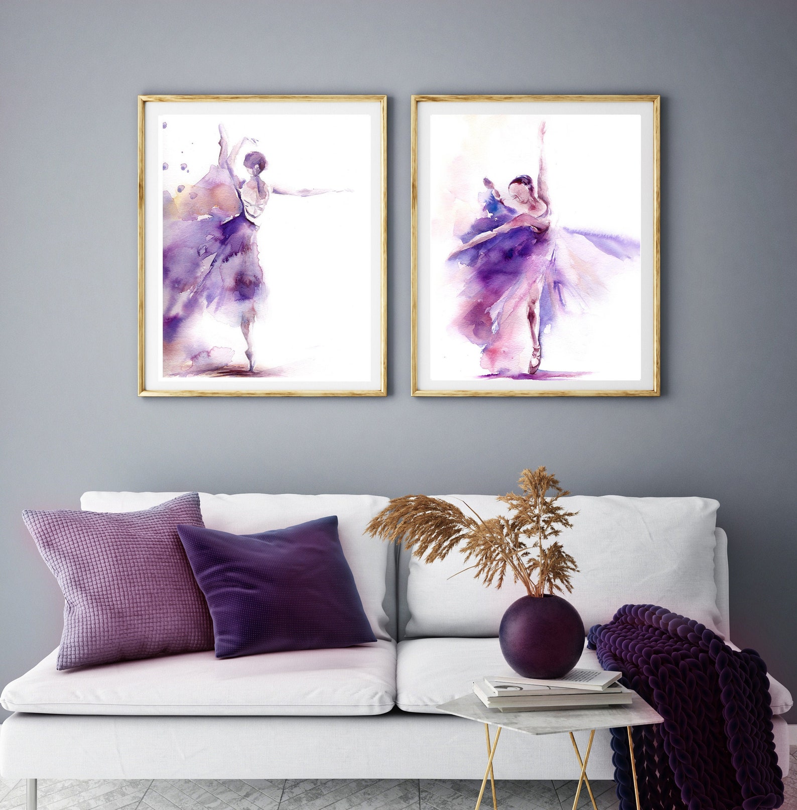 Ballerina Wall Art 2 Fine Art Prints Ballet Wall Decor | Etsy