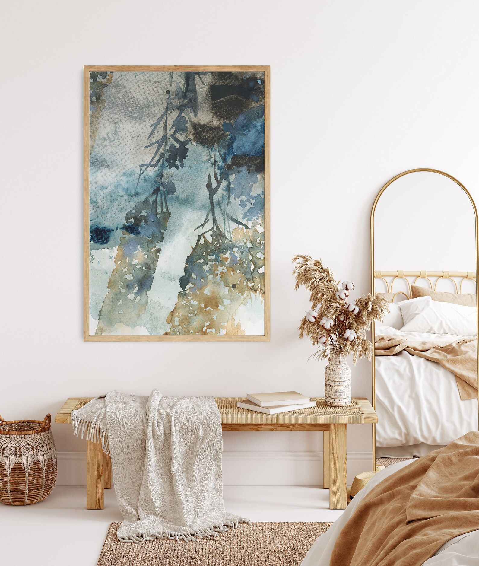 Abstract Teal Wall Art Print Abstract Watercolor Painting - Etsy