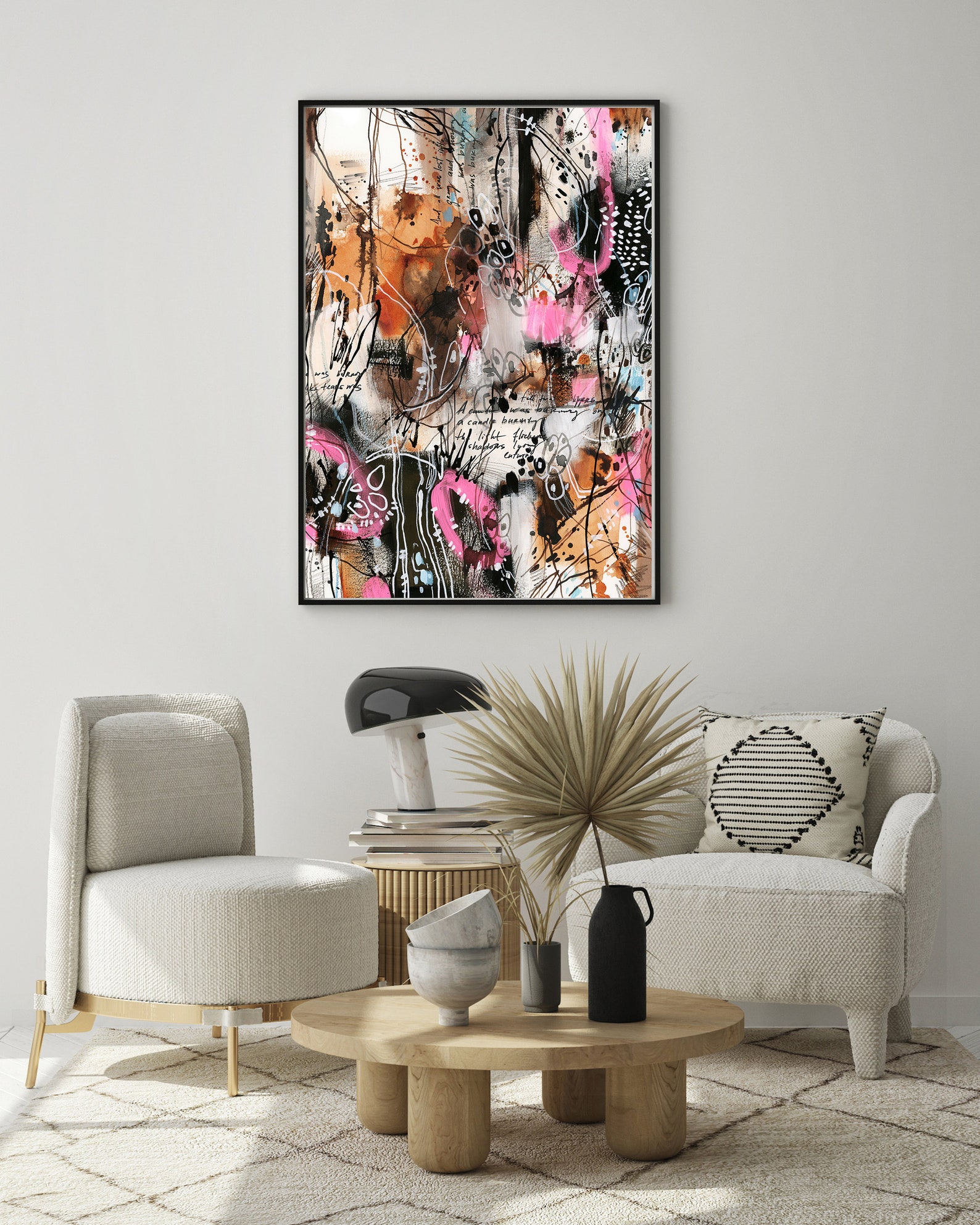 Modern Art Abstraction Preppy Wall Art Abstract Painting - Etsy