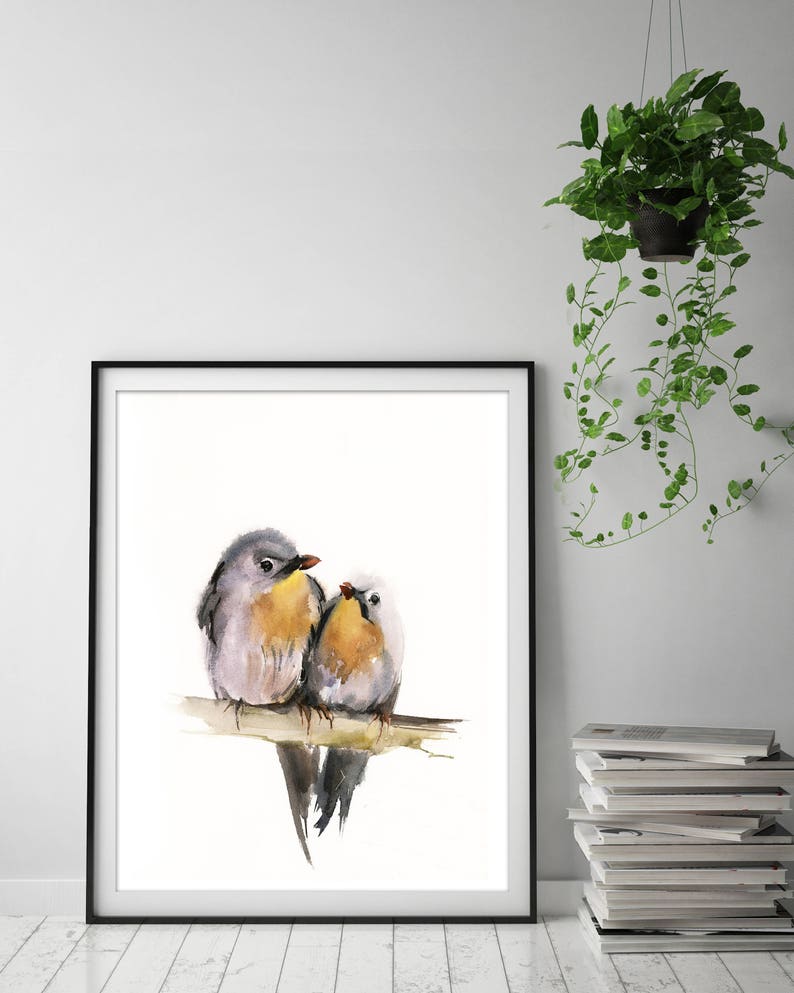 Robin Birds Couple Bird Art Prints Birds Wall Art Birds | Etsy