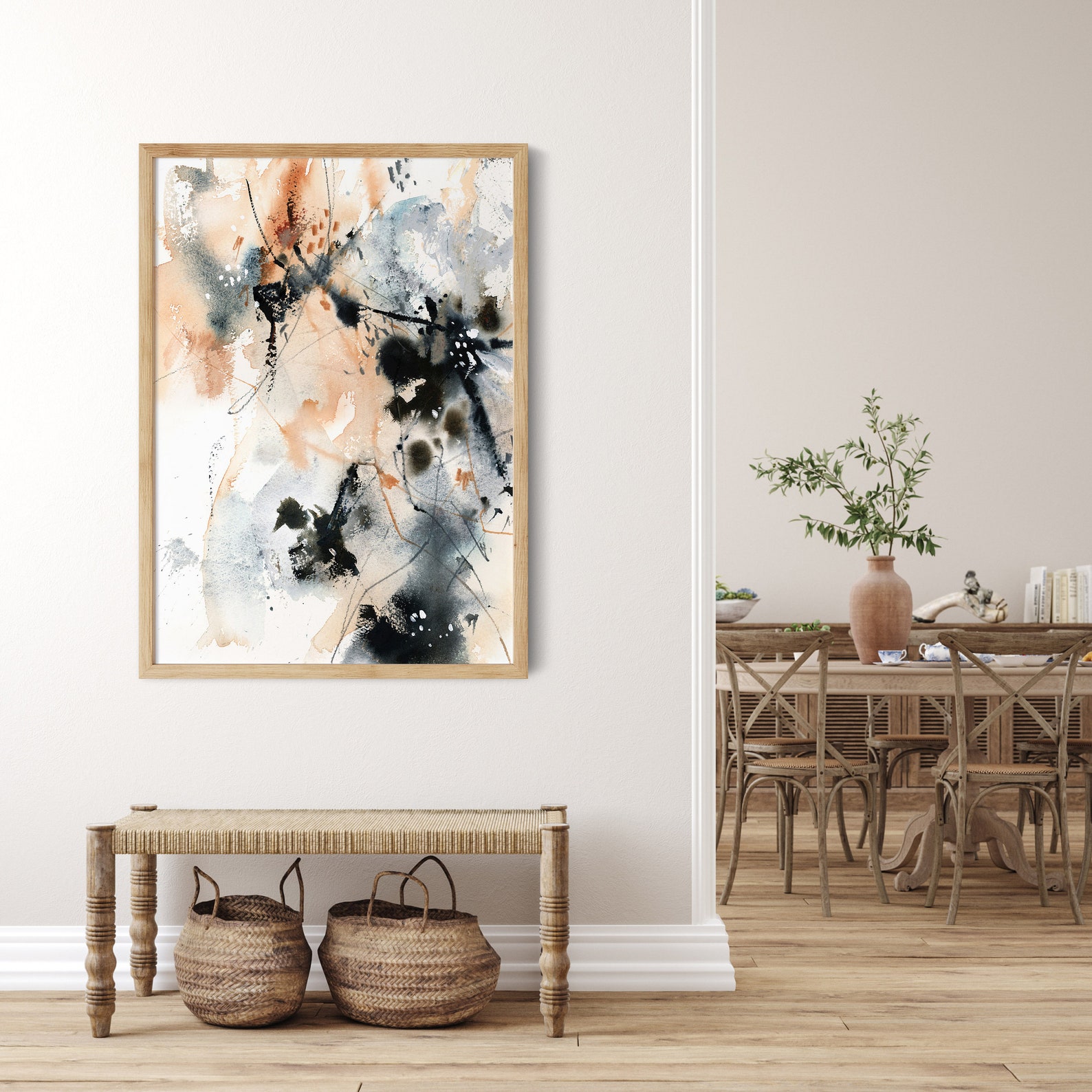 Abstract Art Print in Earthy Colors Large Size Contemporary - Etsy