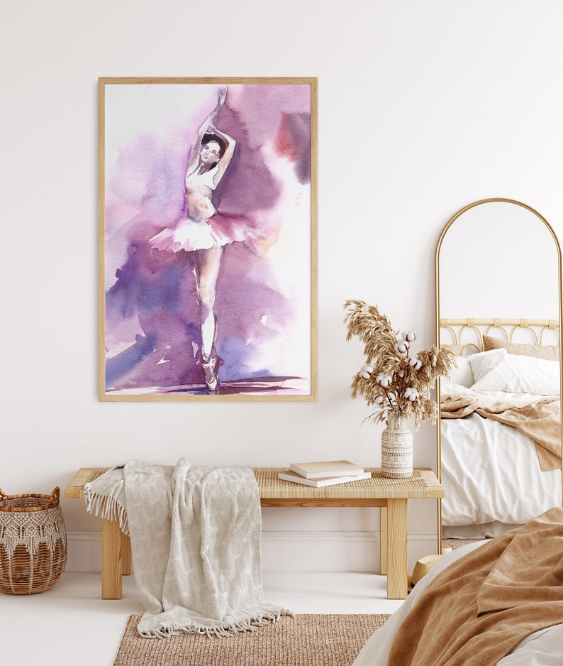 Ballerina Painting Ballet Fine Art Print Ballet Wall Art | Etsy