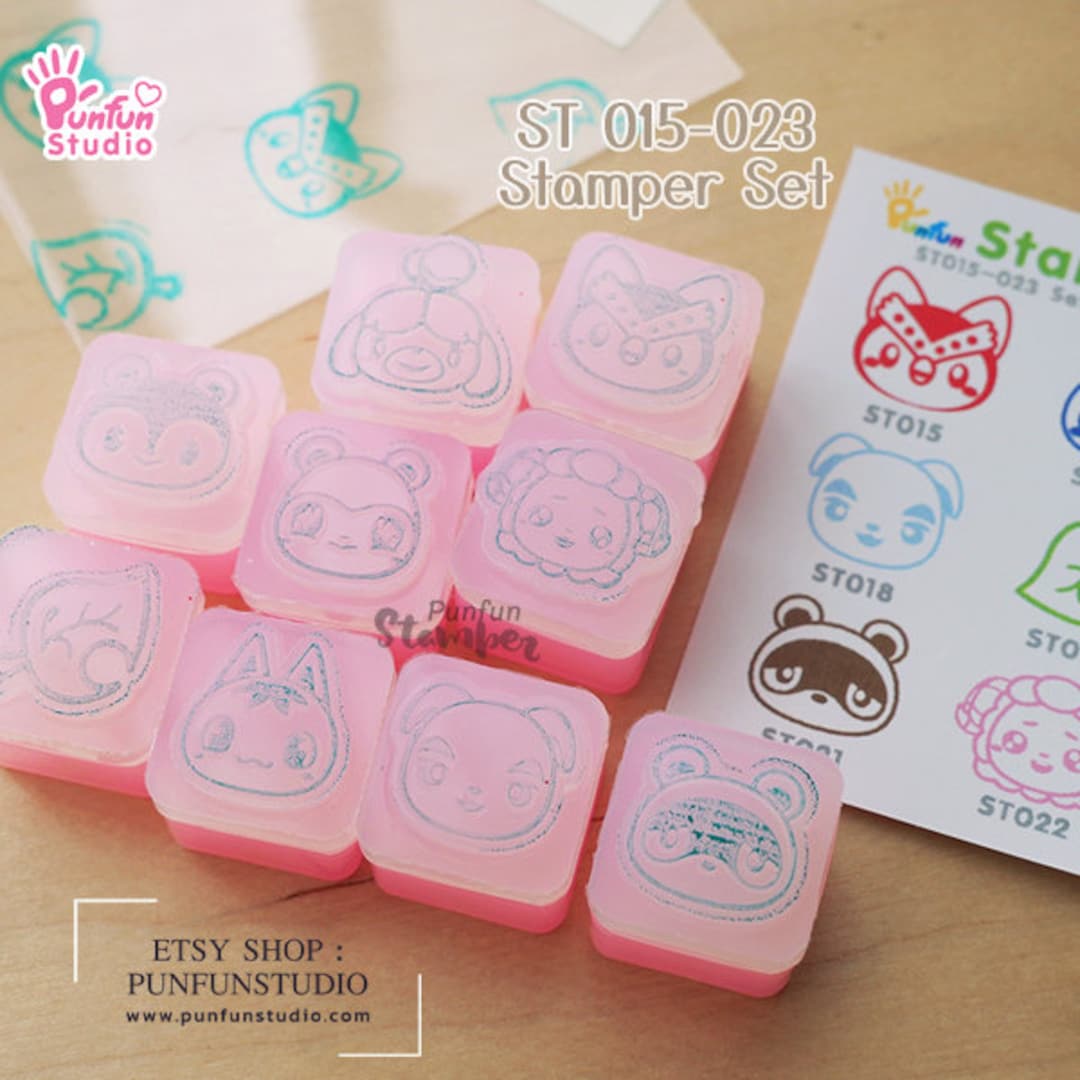 ST015-023 Stamper Set / Stamper / 9 Pieces / Size Not Over 2 X 2 Cm ...